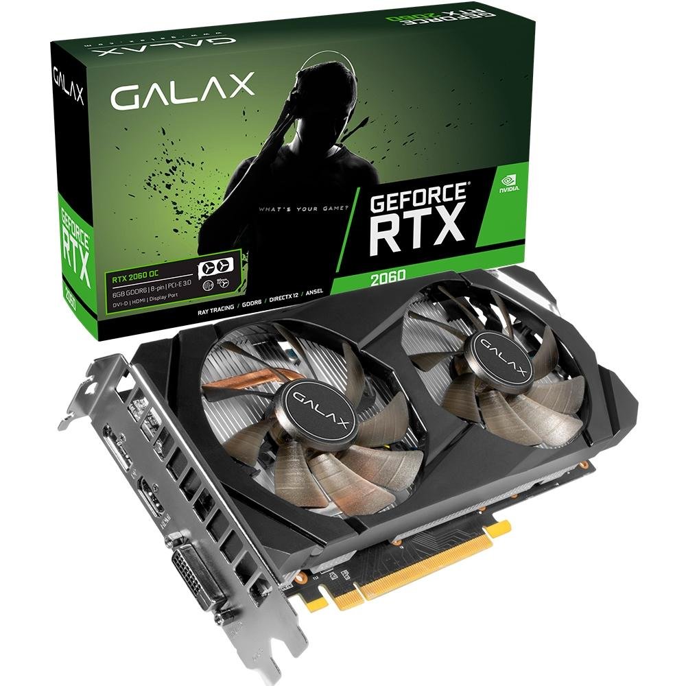 Placa de Vídeo Galax NVIDIA GeForce RTX 2060 6GB | KaBuM!
