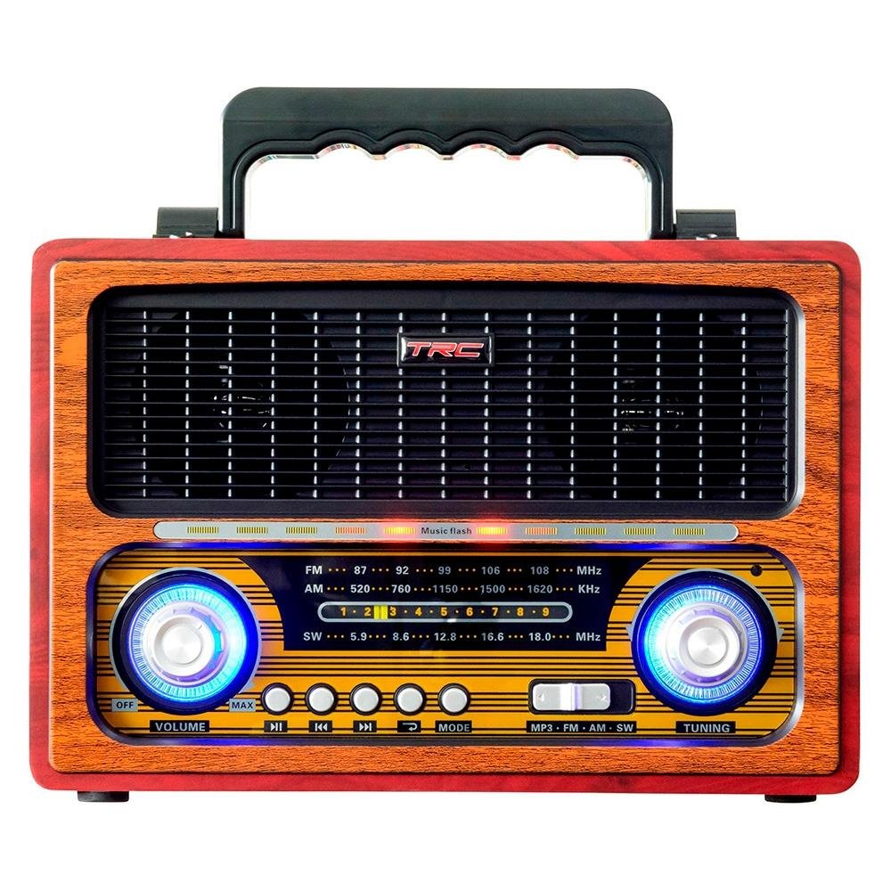Caixa de Som Portátil TRC 213, Bluetooth, 35W RMS, USB, Retrô - TRC 213