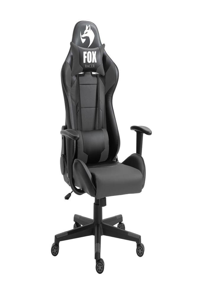 Cadeira Gamer FOX Racer Arctic, Suporta até 130kg, Cinza | KaBuM!