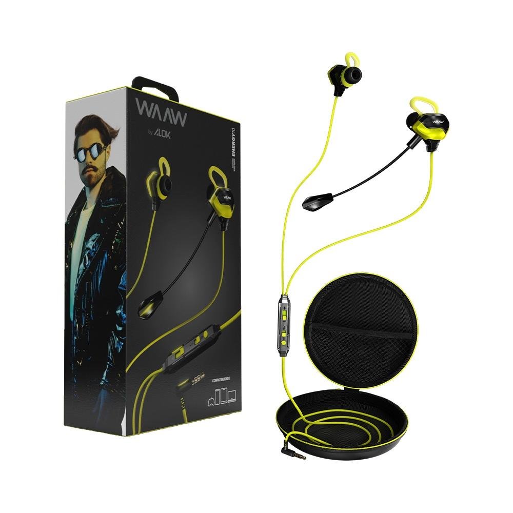 Fone de Ouvido Gamer WAAW Energy 10EWG | KaBuM!