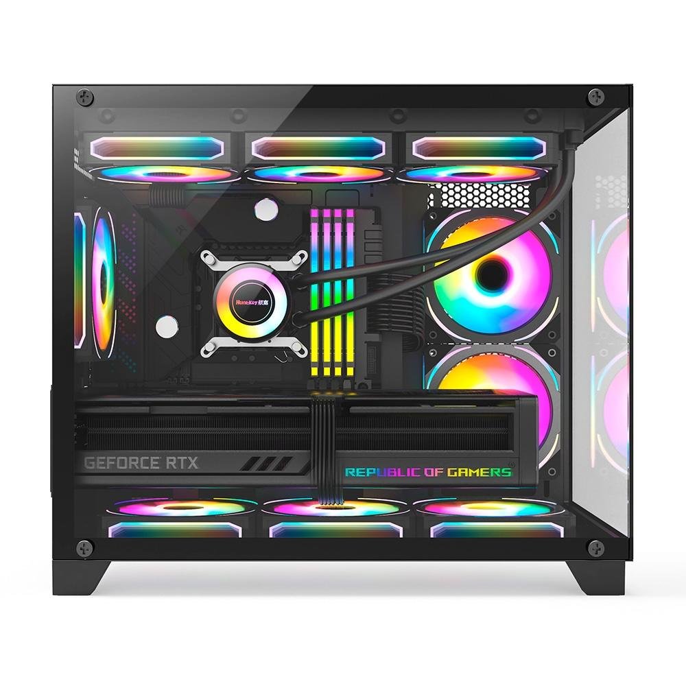 Gabinete Gamer Hyrax HGB730 Preto | KaBuM!