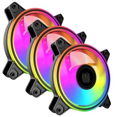 Kit 3 Fans Cooler Pc Gamer Led Rgb 120mm KaBuM