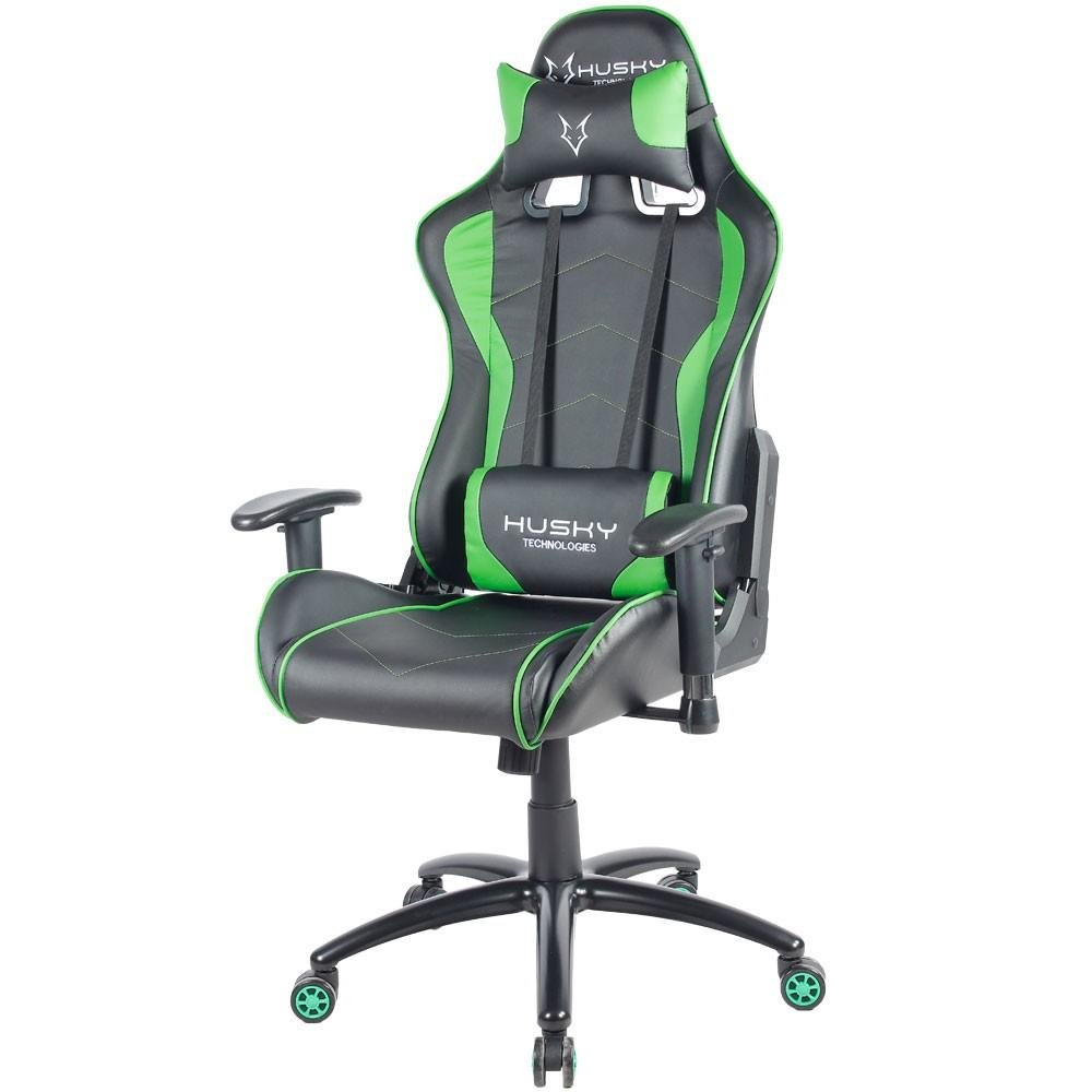Cadeira Gamer Husky Storm, Preto e Verde | KaBuM!