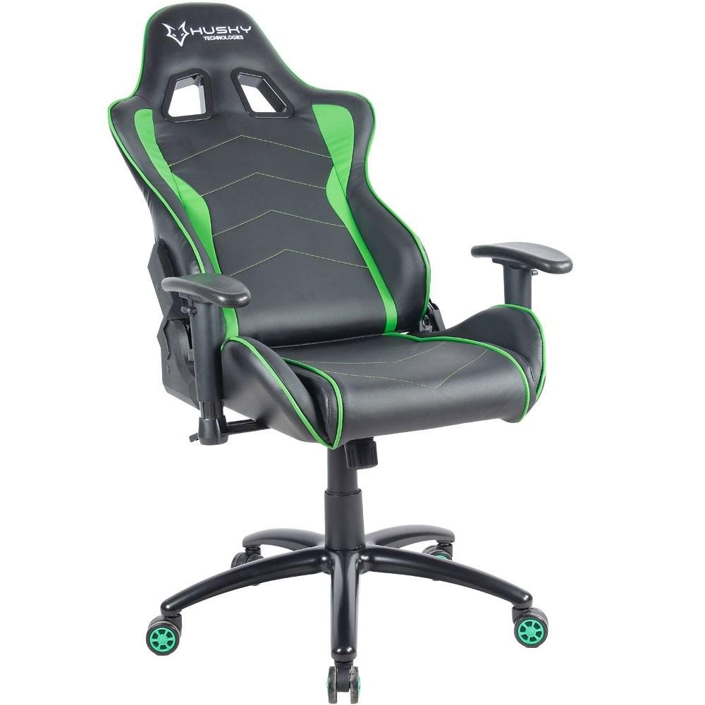 Cadeira Gamer Husky Storm, Preto e Verde | KaBuM!
