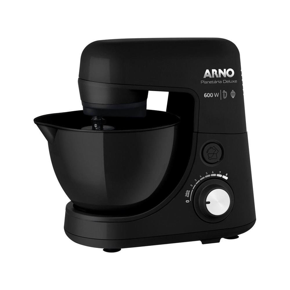 Batedeira Planetária Arno Preta 600W Deluxe