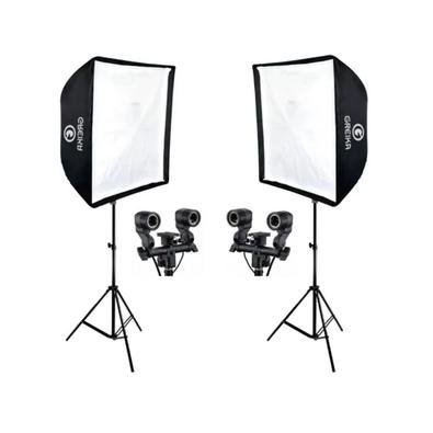 Kit 2 Softbox 60x60 Com Bocal Duplo E Tripé 110v/220v | KaBuM!