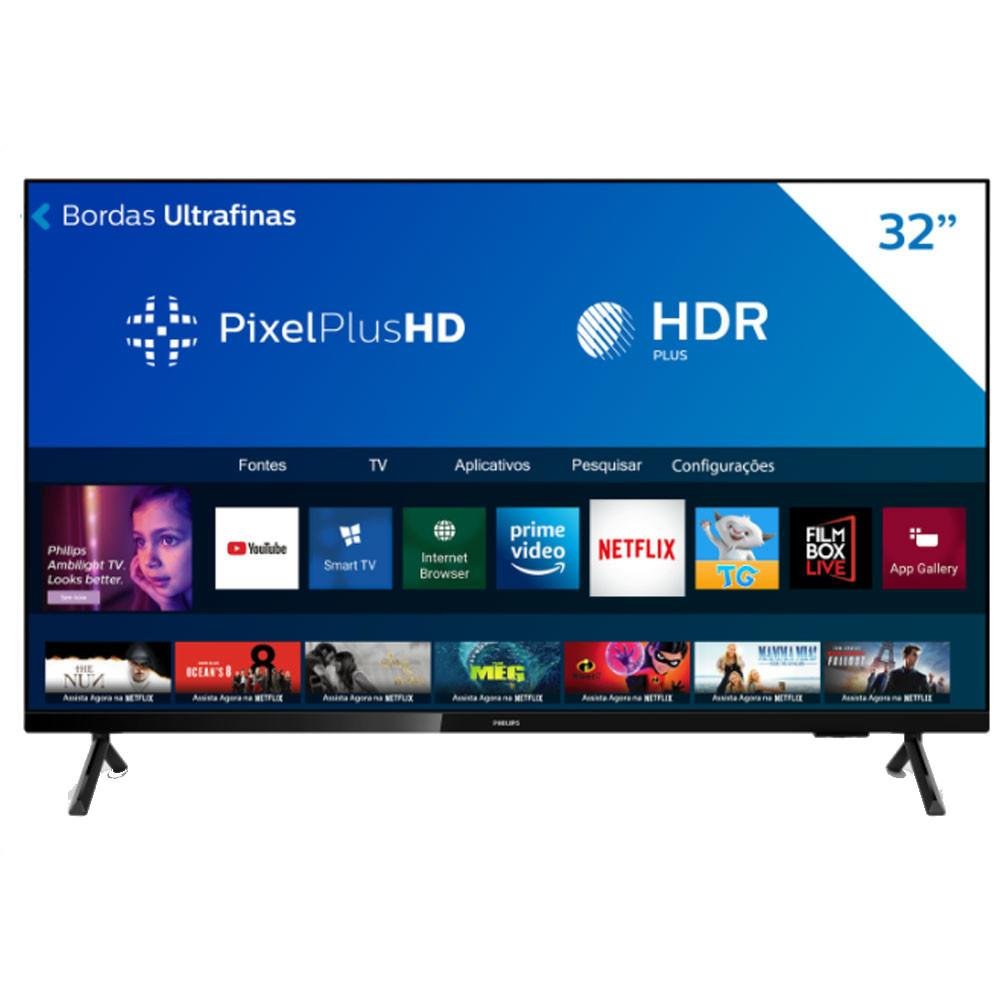 Smart TV 32 Polegadas Philips LED HD 3 HDMI KaBuM