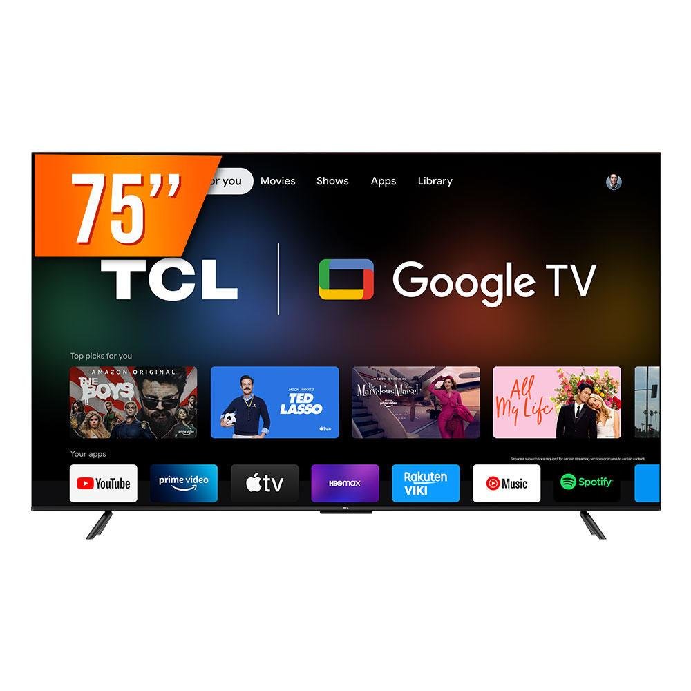 Smart TV TCL 75 LED 4K 3 HDMI KaBuM