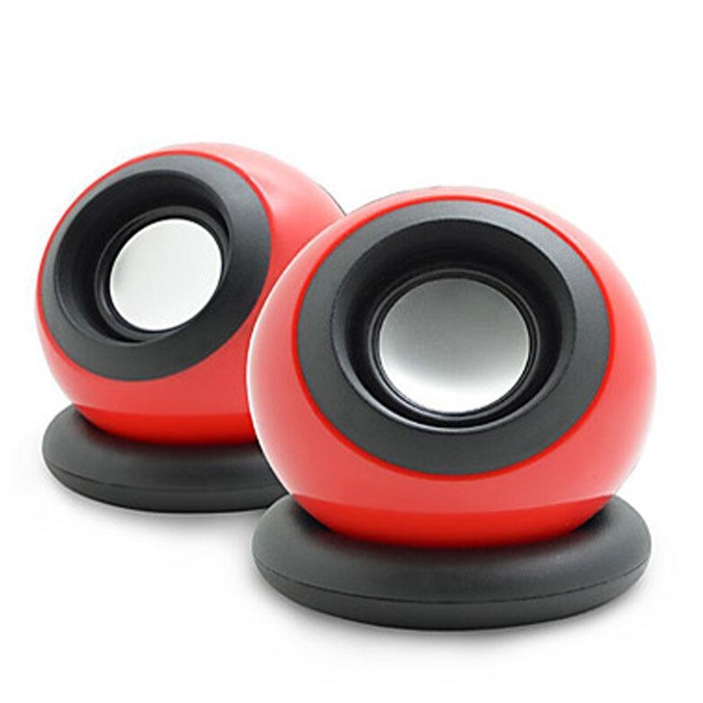 Caixa De Som CS79 PC E Notebook 5W Vermelha KaBuM