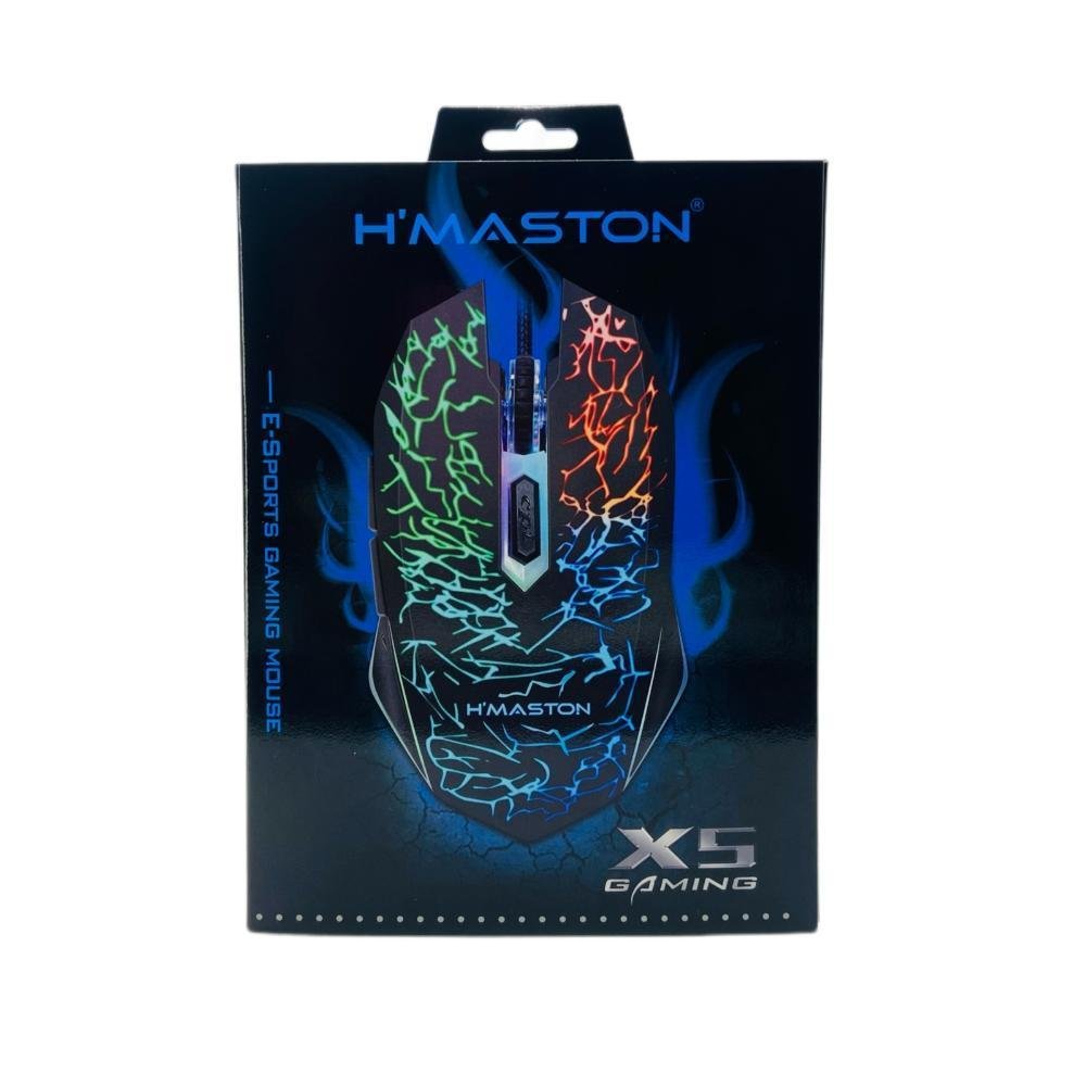 Mouse Gamer Hmaston Com Fio USB 13 Metros KaBuM