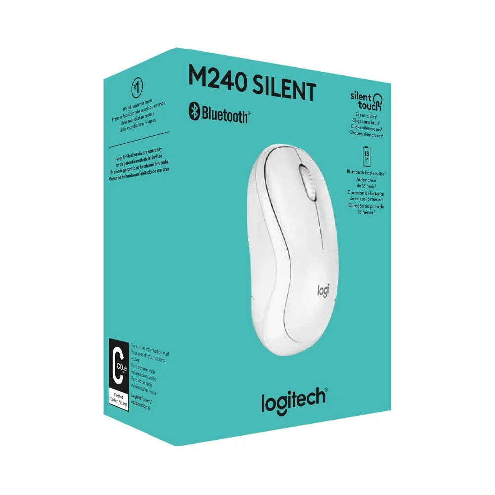 Mouse Logitech M240 BrancoSem Fio KaBuM