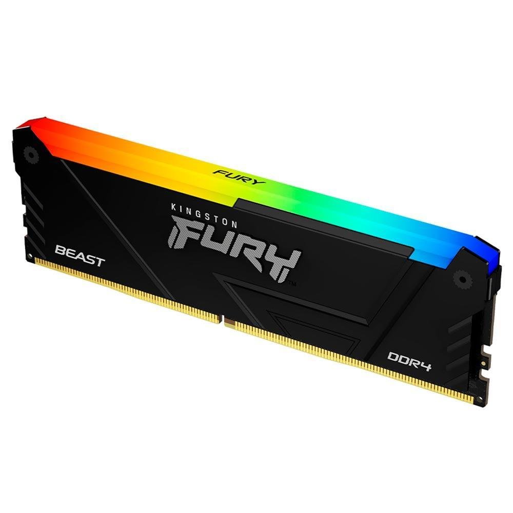Memória Ram Kingston Fury Beast 16GB RGB KaBuM