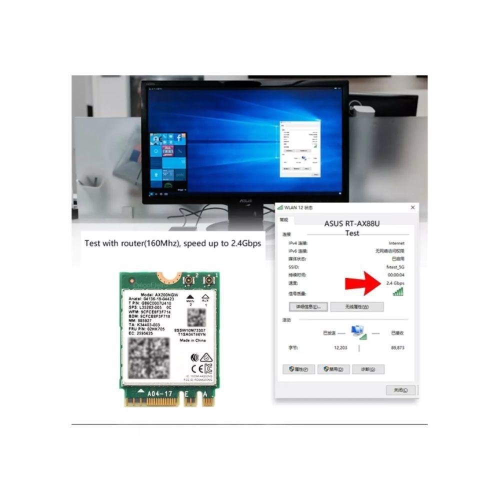 Placa Wifi 6 Intel Wireless Ax200 KaBuM