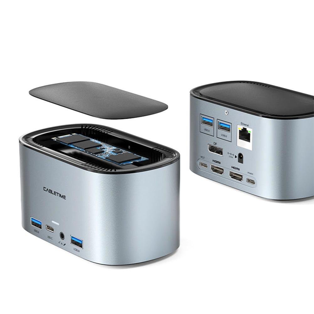 Dock Station 13 Em 1 Cabletime USBC KaBuM