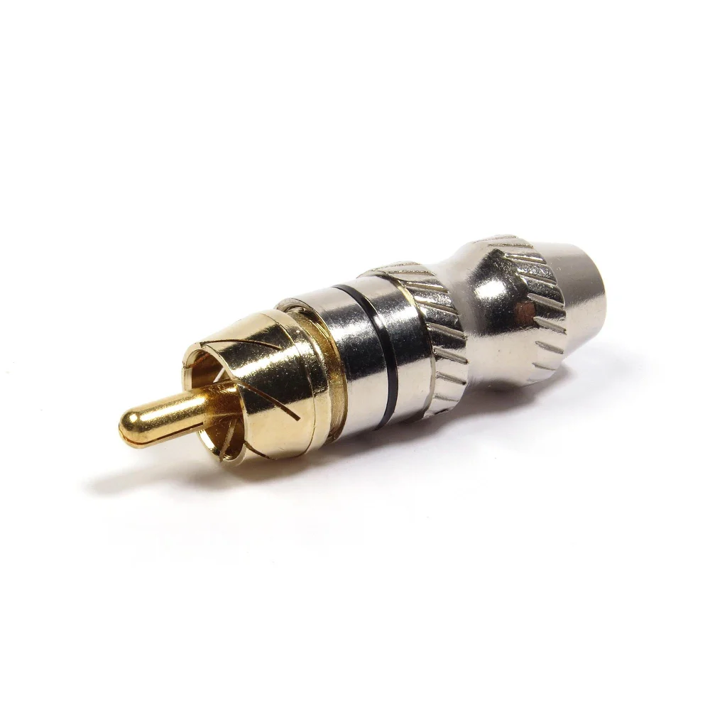 Plug Storm RCA Metal Com Anel Preto KaBuM